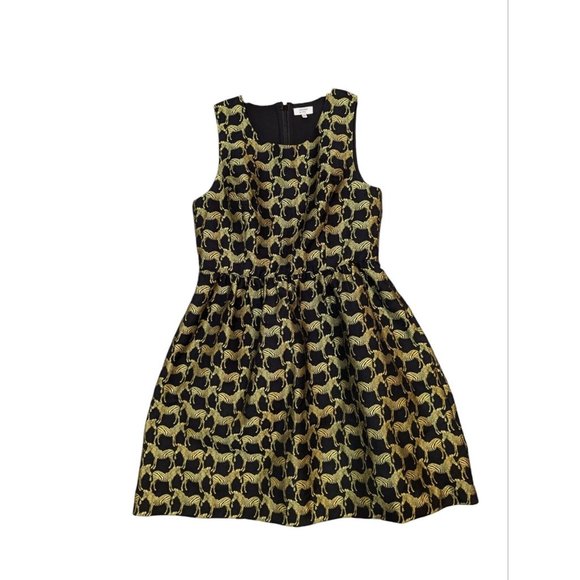 crown & ivy | Dresses | Crown And Ivy Zebra Dress Womens Size 2 Gold ...